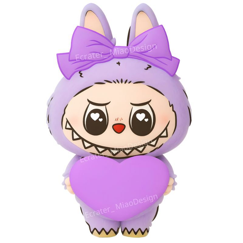 Labubu PNG images Clipart Purple