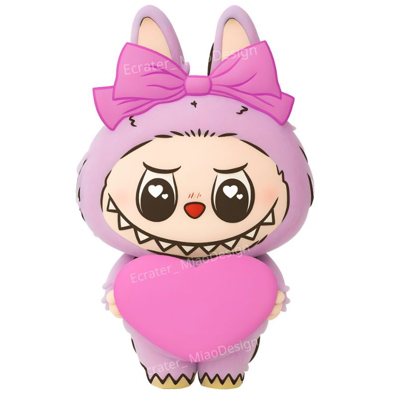 Labubu Pink Heart PNG images Clipart