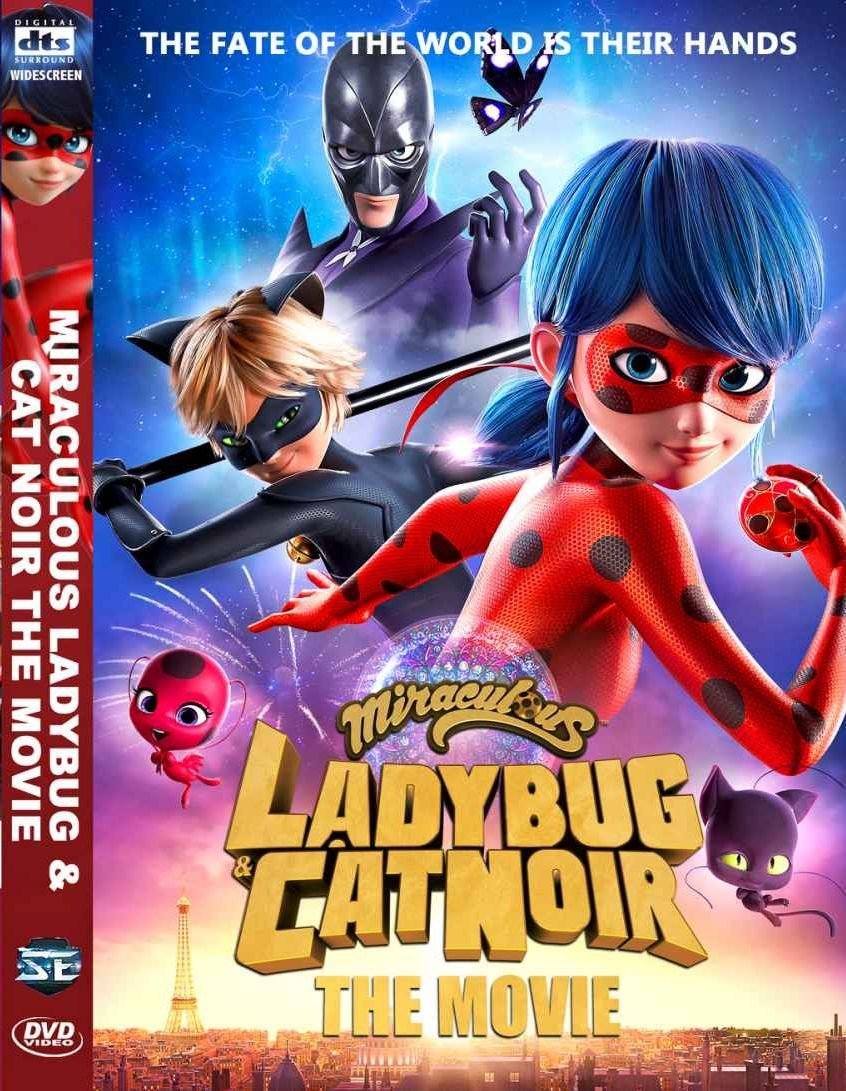 MIRACULOUS LADYBUG & CAT NOIR THE MOVIE DVD free shiping 2023