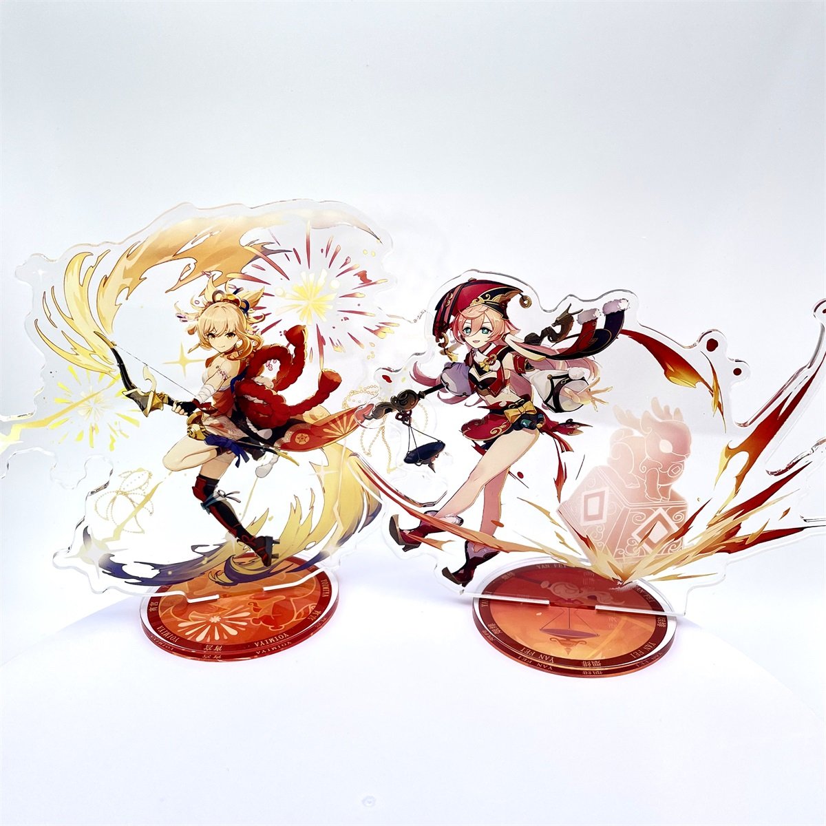 Genshin Impact 2 Pcs Yoimiya and Yanfei Acrylic Figure Stand