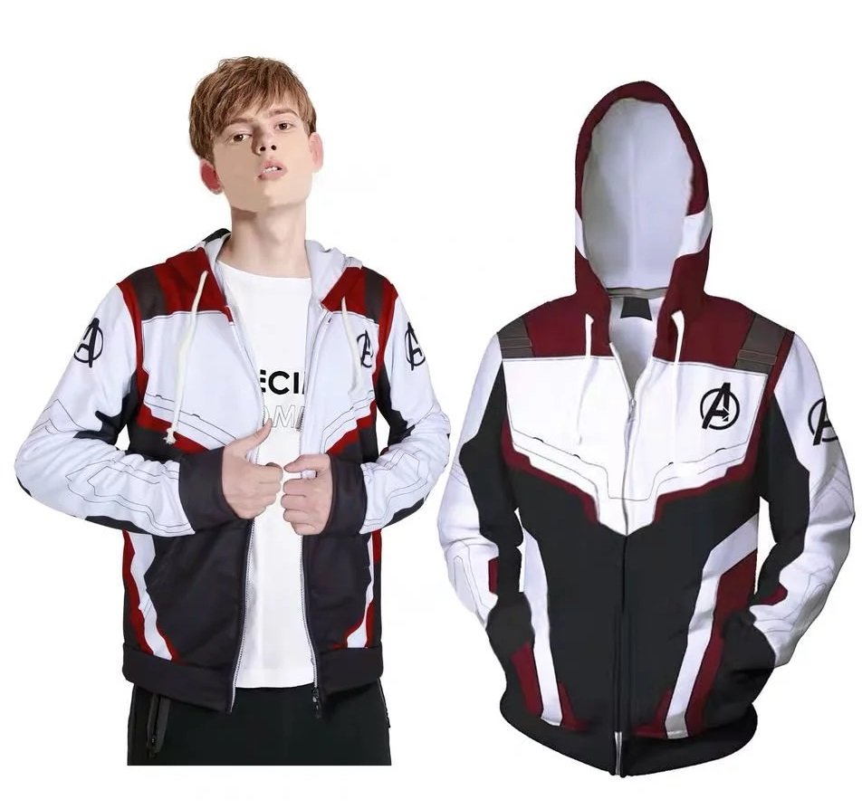 Avengers Endgame Time Travel Suit Superheroes Zipper Hoodie