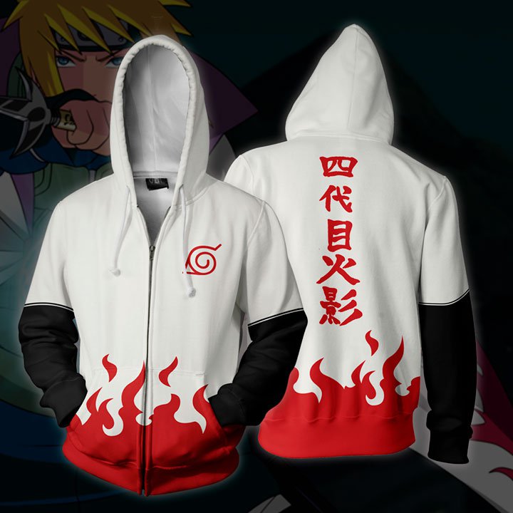 Naruto's Minato Hokage Suit Zipper Hoodie