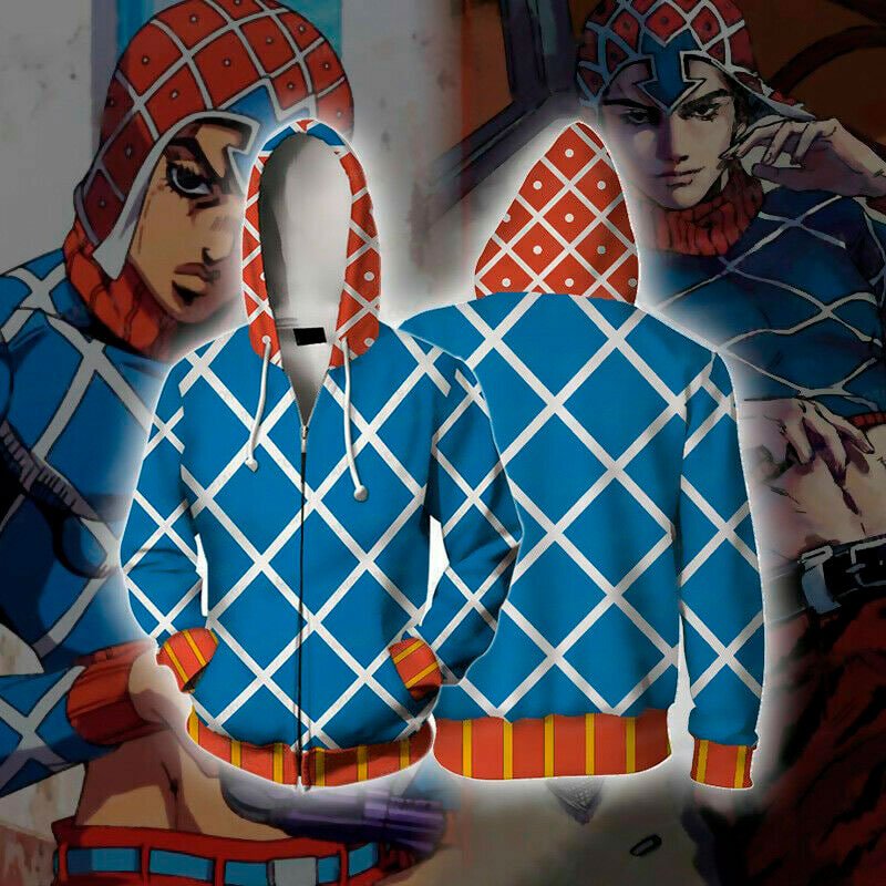 JoJo's Bizarre Adventure GUIDO MISTA Suit Zipper Hoodie