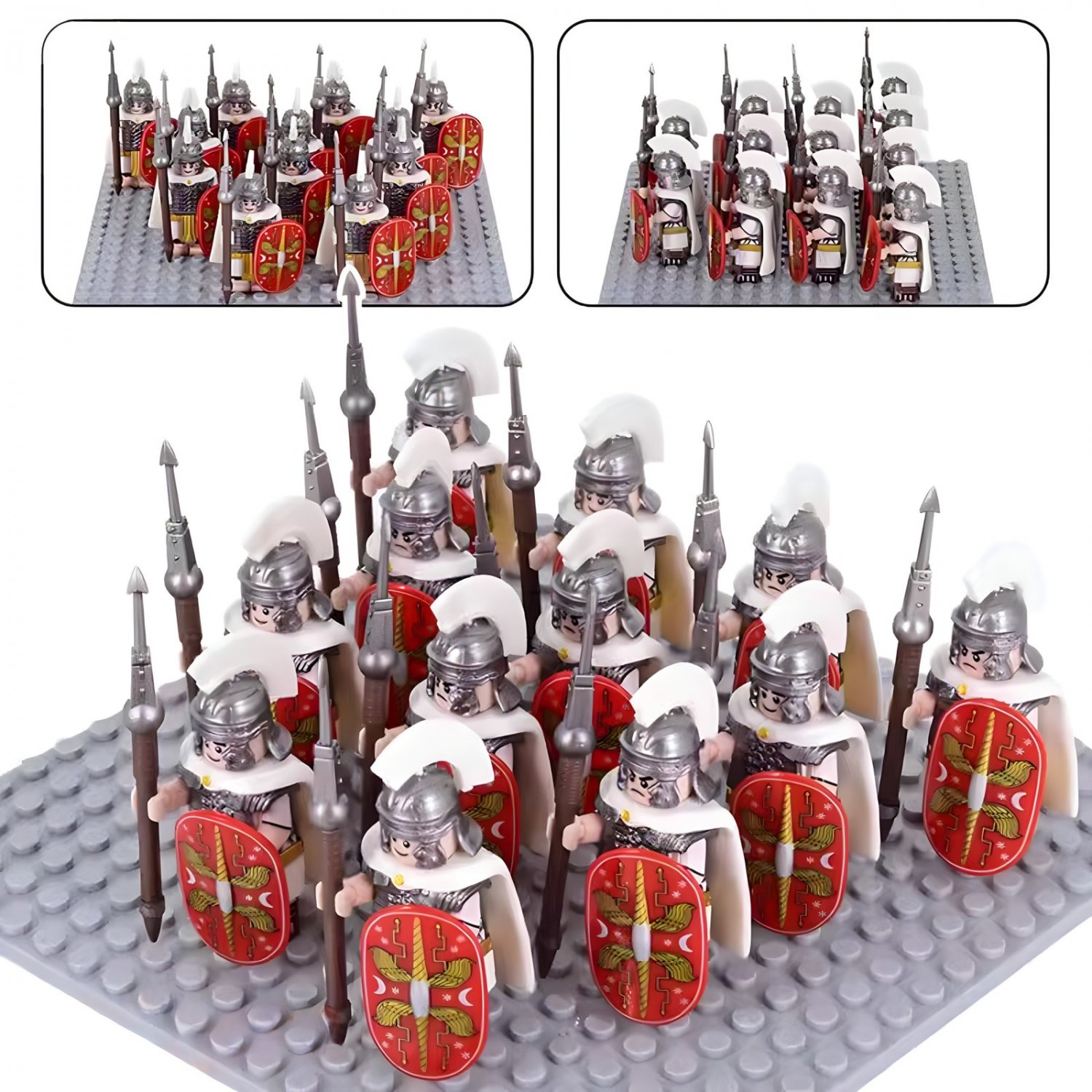 12pcs Imperial Roman Praetorian Guard Soldiers Minifigures Building Toys