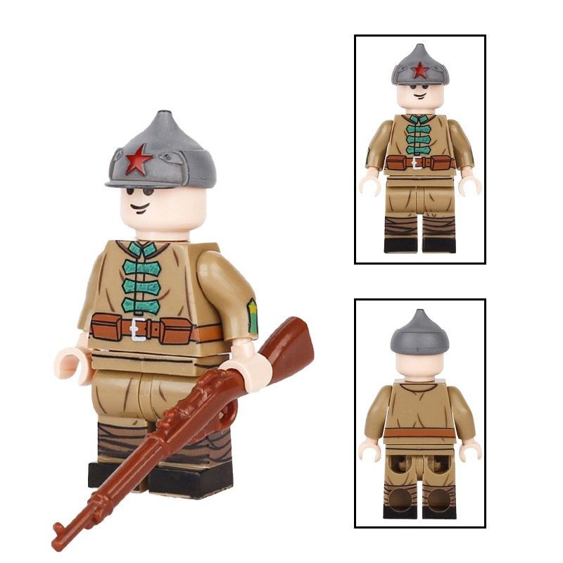 WW1 Russian Red Army Border Defense Soldier Minifigures Weapons and ...