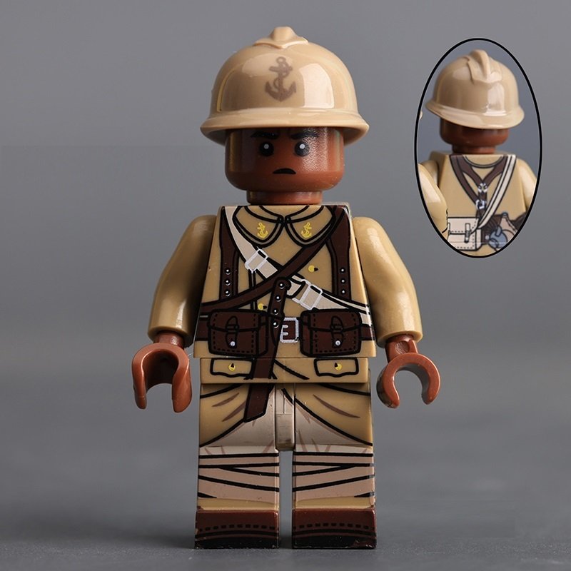 WW2 French Colonial Senegalese Soldier Minifigures Accessories Toys