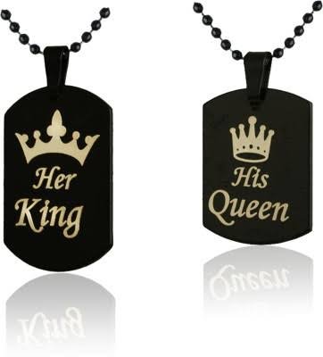 couple king and queen locket
