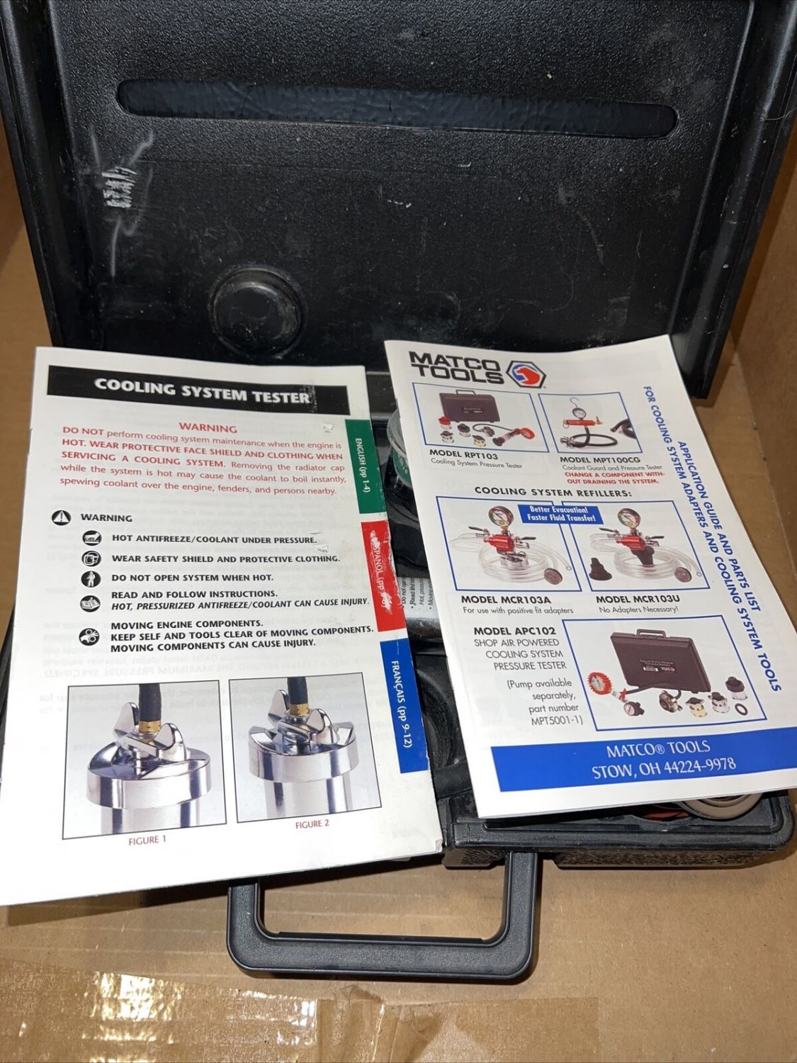 MATCO TOOLS Cooling System Pressure Tester - Model RPT103 Used