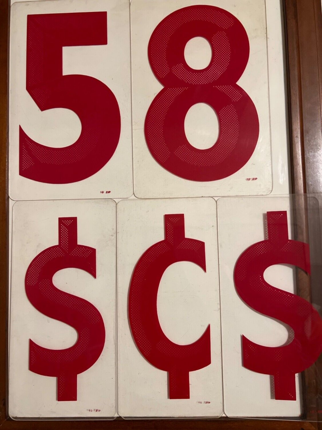 10” Zip 3D Red Numbers & Symbols See Thru Lights Pick Your Number/Symbol