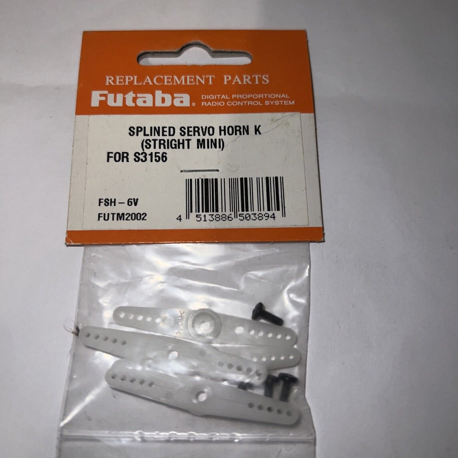 Futaba Splined Servo Horns K Straight Mini for S3156 Rc FUTM2002