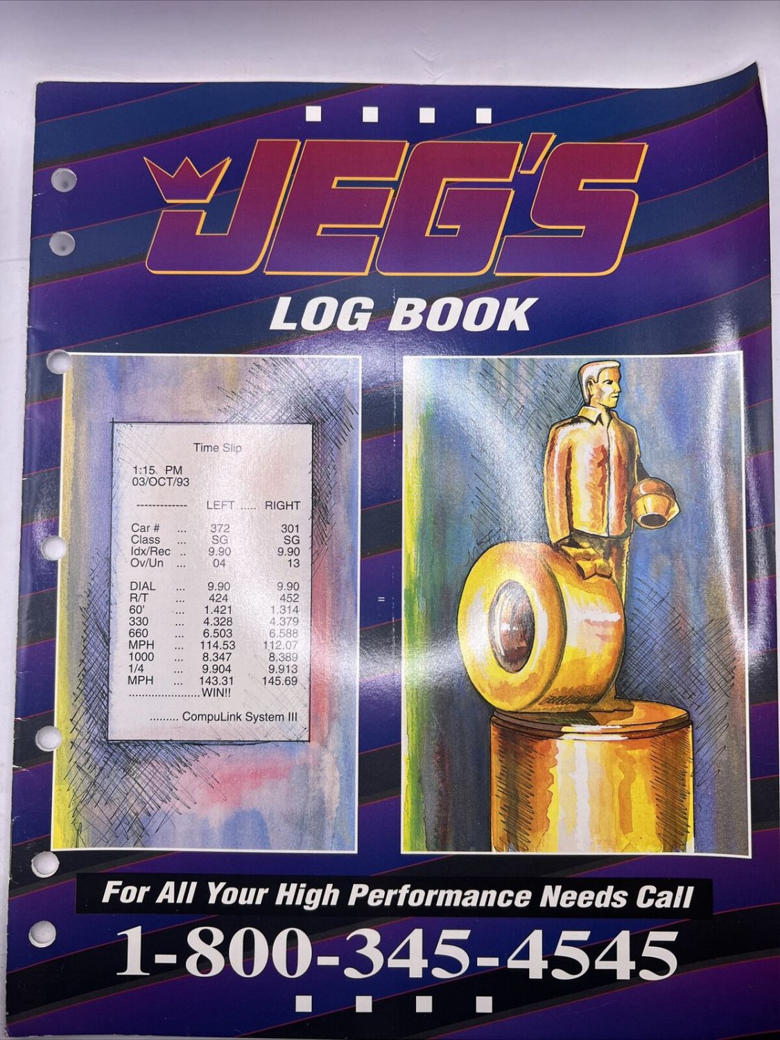 Jegs Drag Racing 1994 Log Book