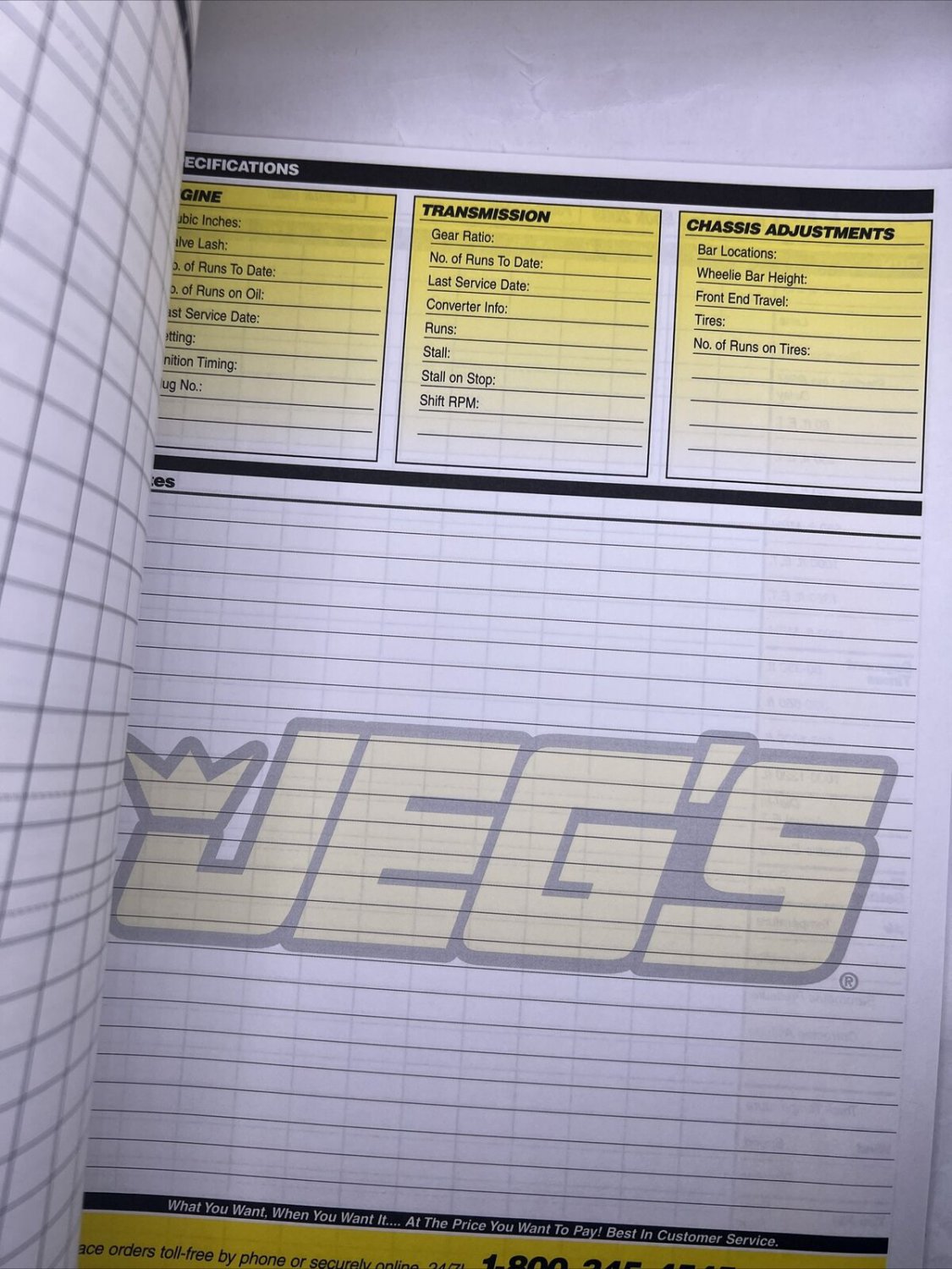 Jegs Drag Racing 2003 Log Book