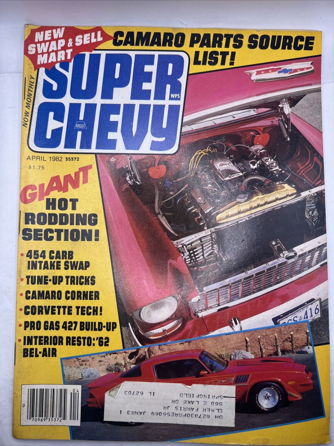 Super Chevy Magazine April 1982 Back Issue