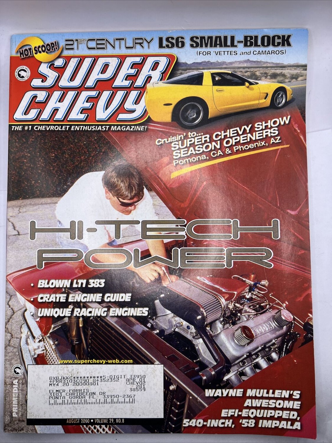 Super Chevy Magazine August 2000 Back Issue