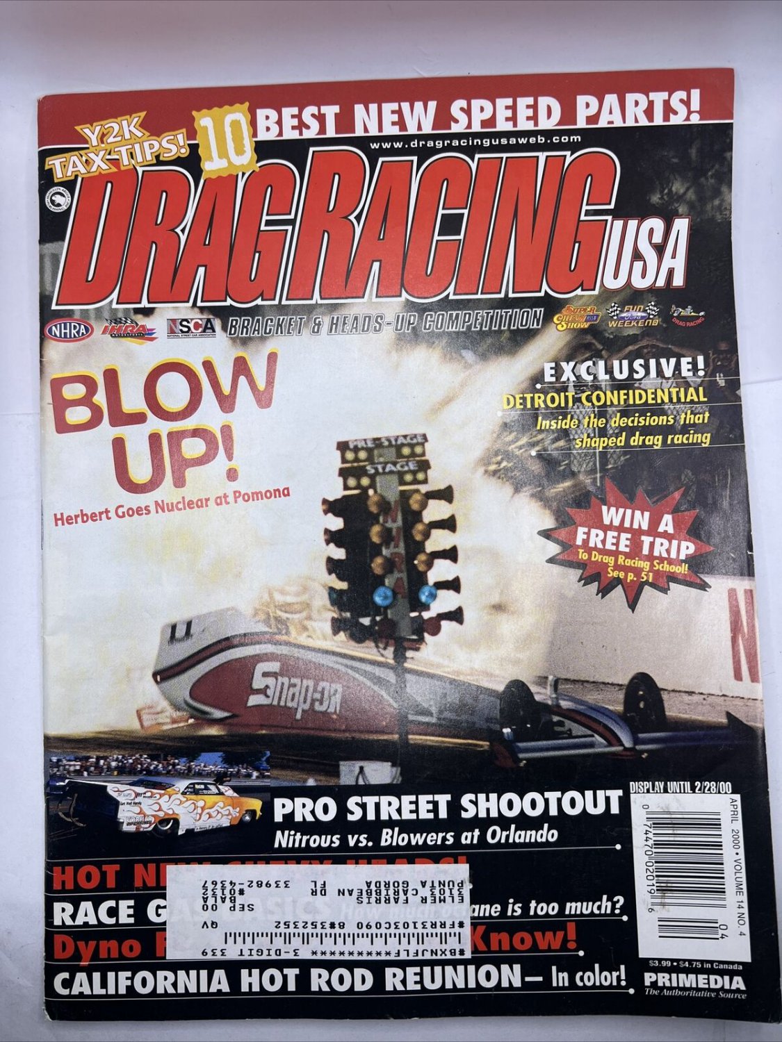 Drag Racing USA Magazine April 2000 Back Issue