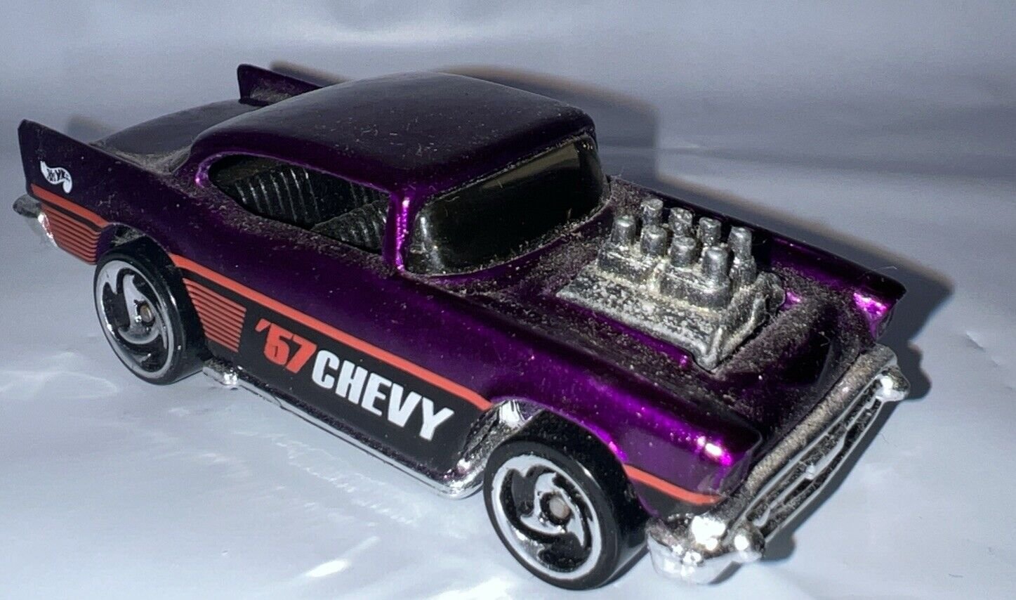Hot Wheels 1976 Mattel Metallic Purple '57 Chevy Loose Car Thailand USED