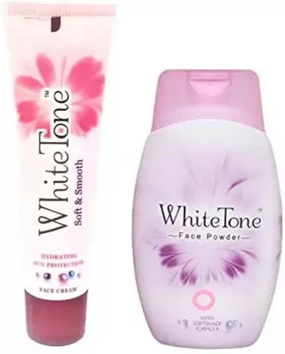 White Tone Cream 25g & Face Powder 70g (Pack of 2)