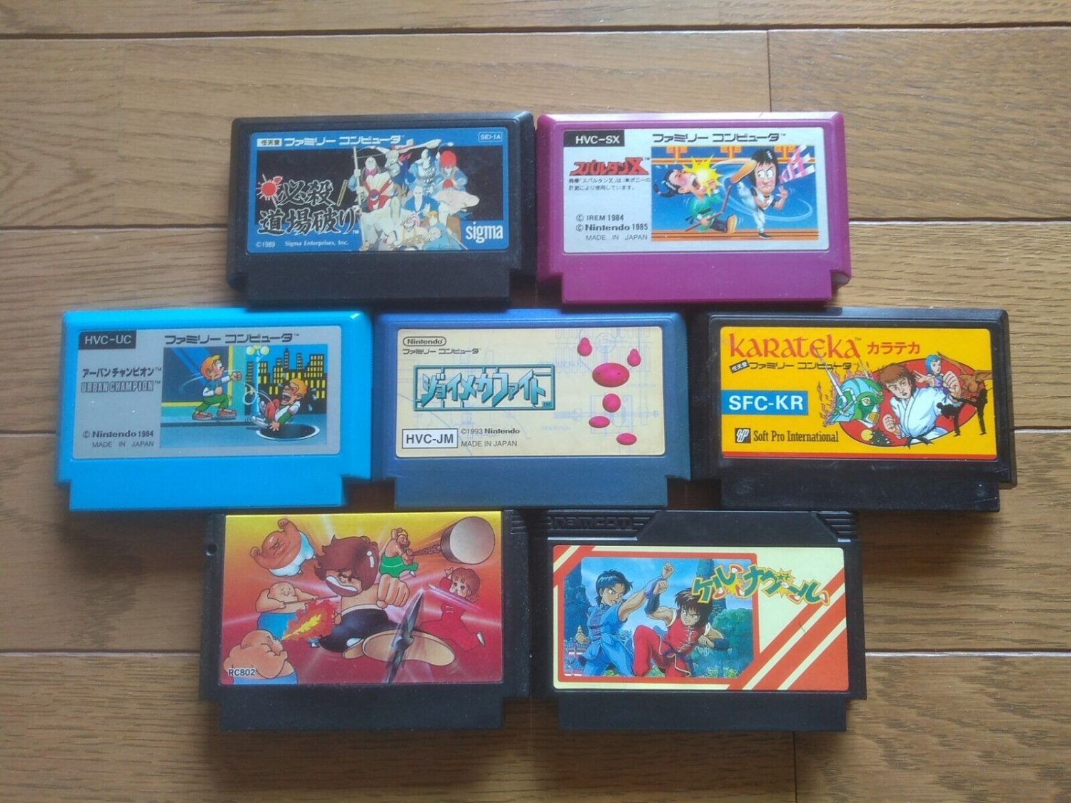 NINTENDO Famicom FC Lot of 7 All Fighting Games Japan Import NTSC-J Tested