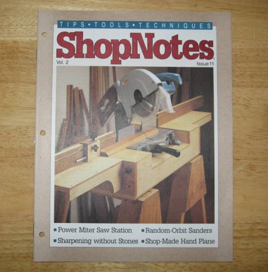 Power Miter Saw Station ShopNotes Magazine 1993 Vol. 2 Issue 11