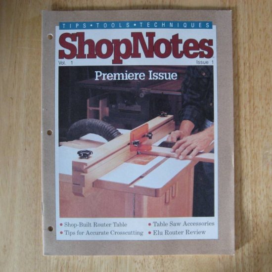 Shop Built Router Table ShopNotes Woodworking Magazine 1992 Vol. 1 ...