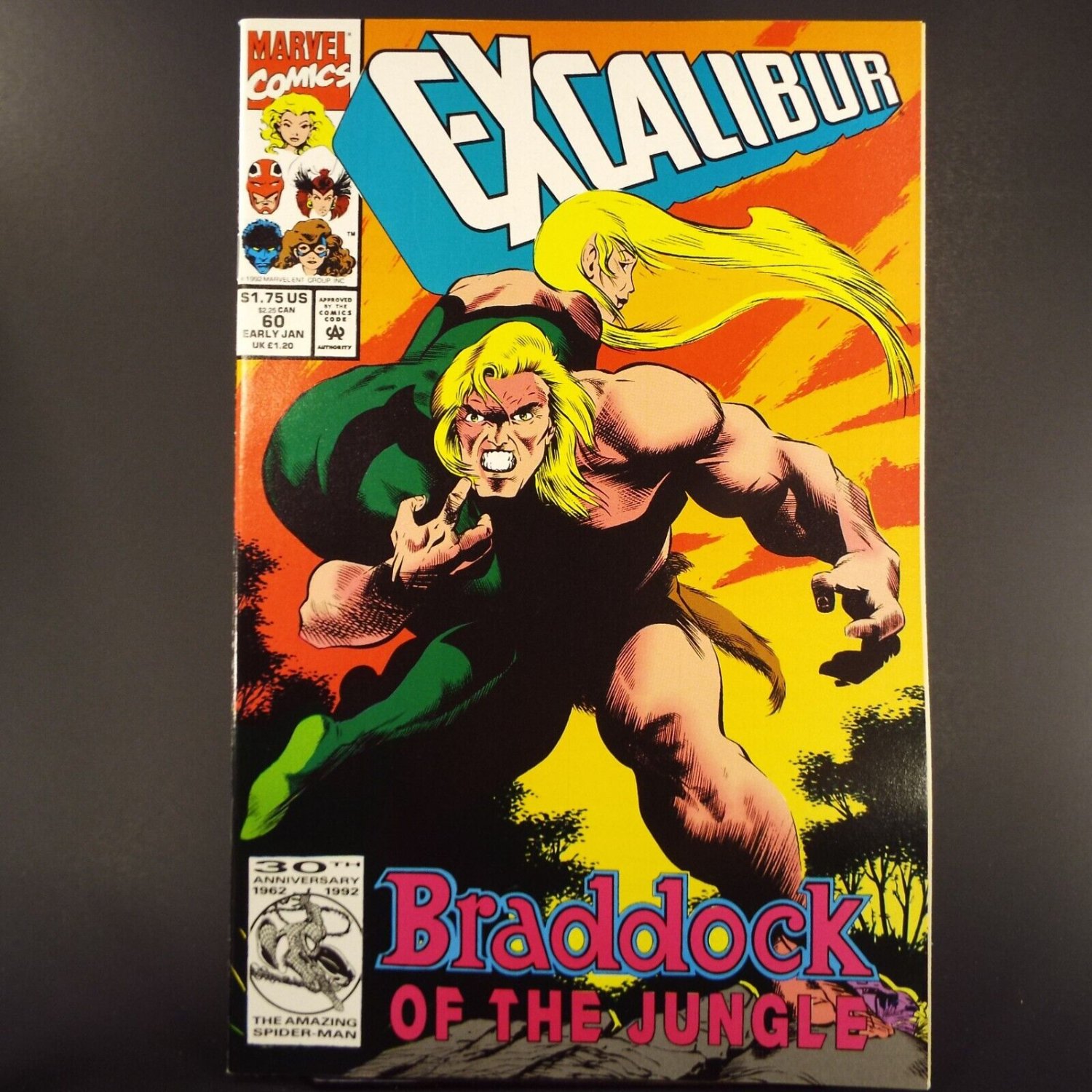 Excalibur 60 Marvel Comics January 1993 Braddock of the Jungle Black ...