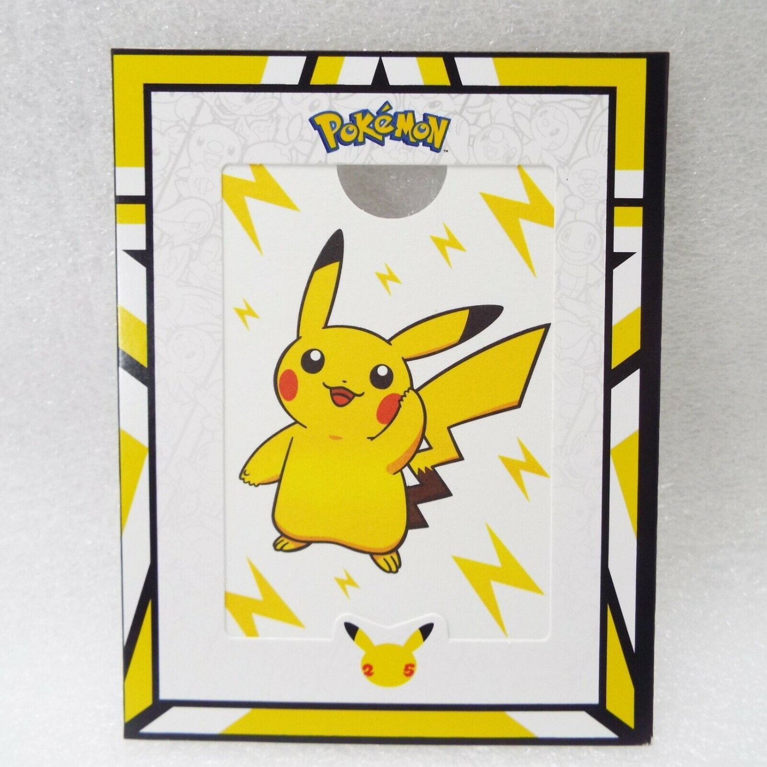 Pokemon 25th Anniversary Pikachu Card Frame Holder Display TCG 2021 ...