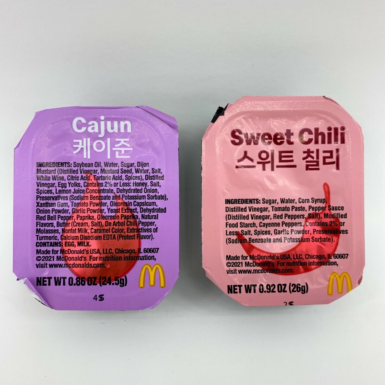 BTS x McDonalds Chicken Nugget Sauce Cajun and Sweet Chili Unopened