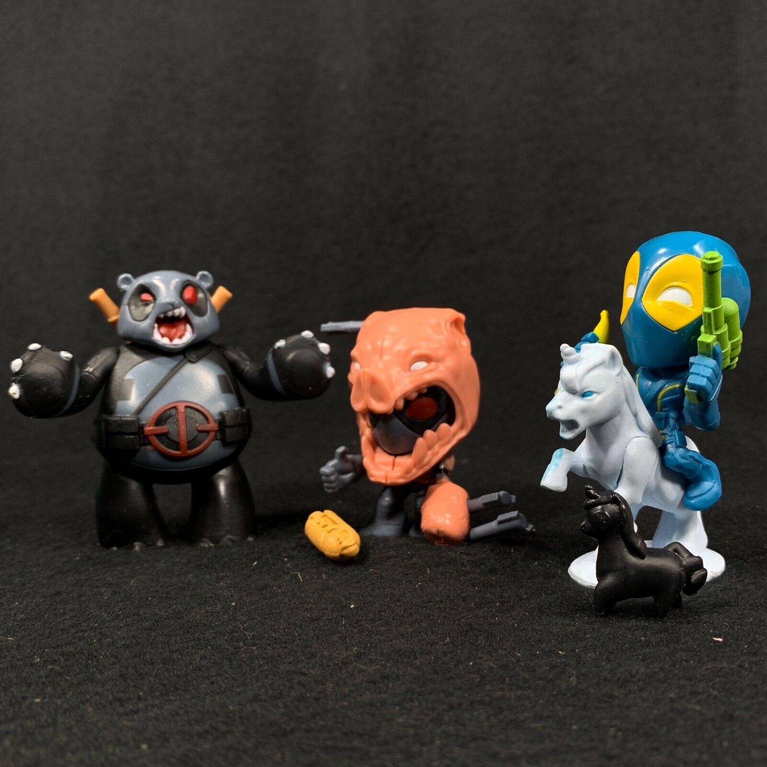 Marvel Deadpool Chimichanga Mystery Pandapool Unicorn Pig Lot of 3 Figures