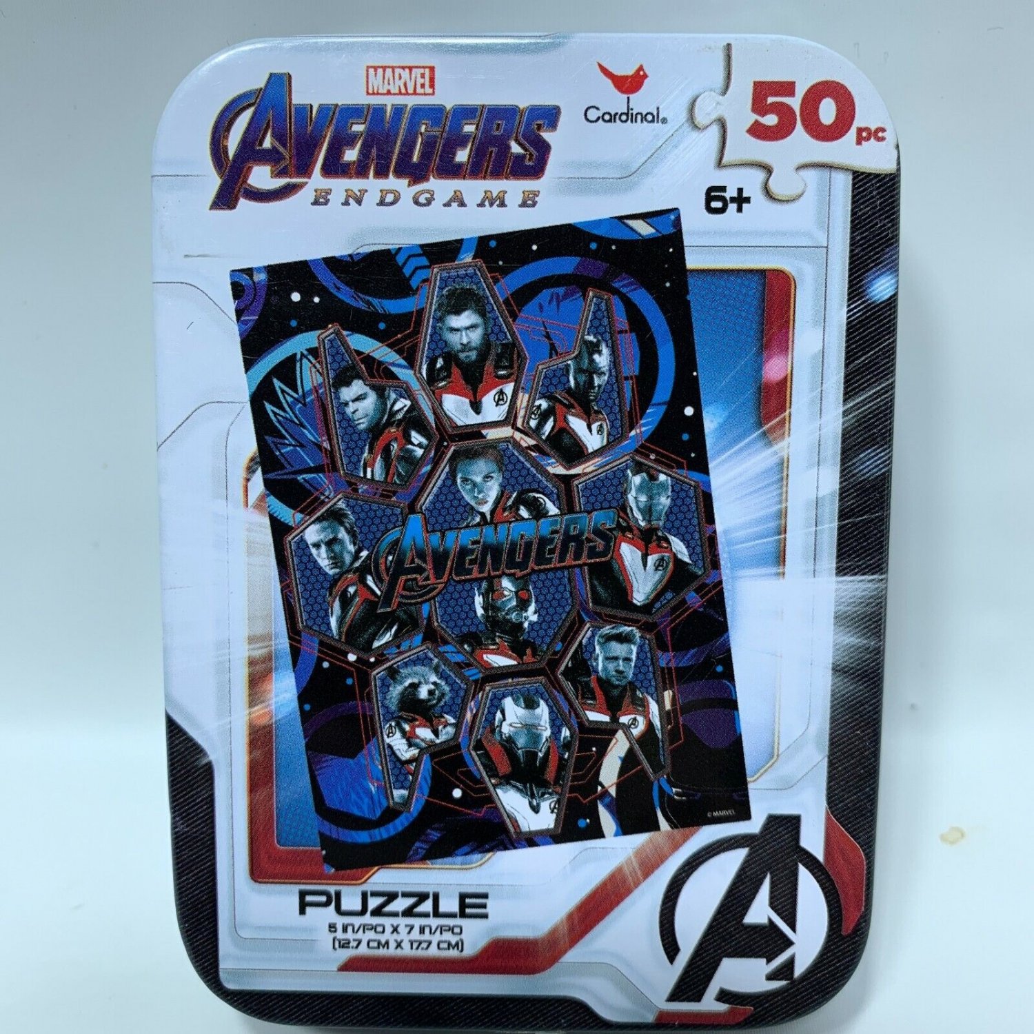Marvel Avengers Endgame 50pc Jigsaw Puzzle 5"x7" Collectible Tin