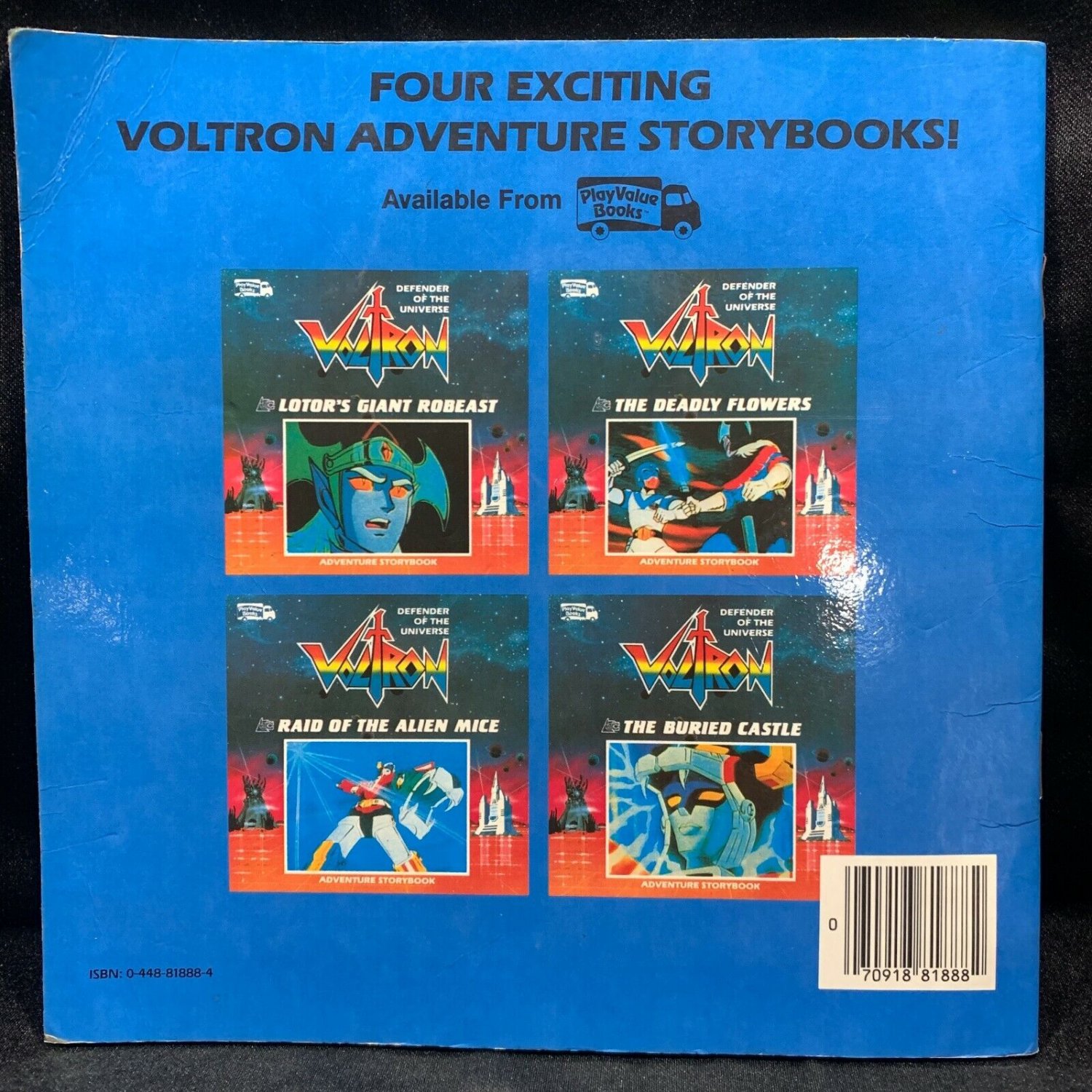 Vintage 1985 Voltron The Buried Castle PlayValue Book Adventure Storybook
