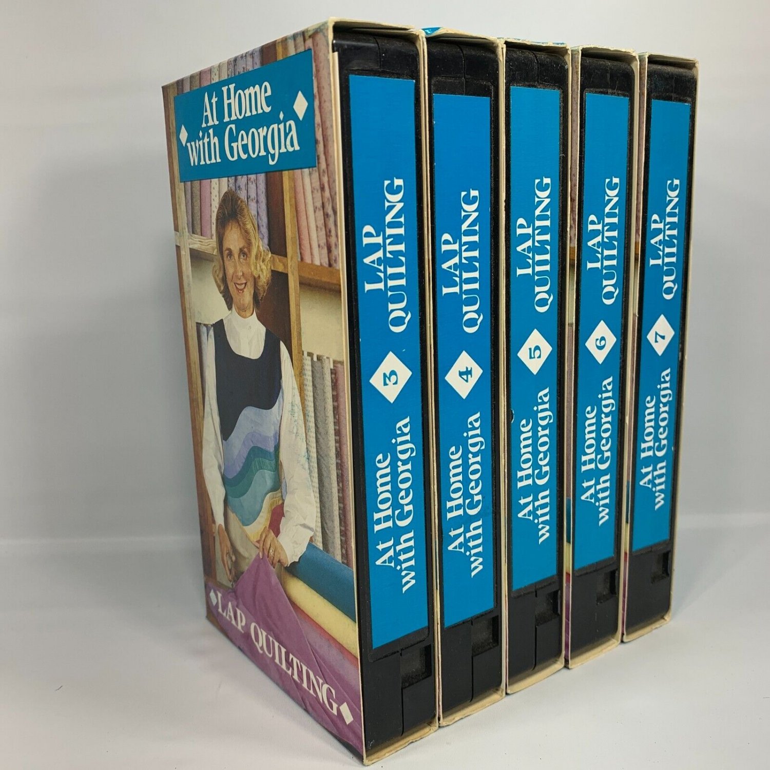 At Home with Georgia VHS Lap Quilting Volumes 3 4 5 6 7 1990 Crafts Sewing