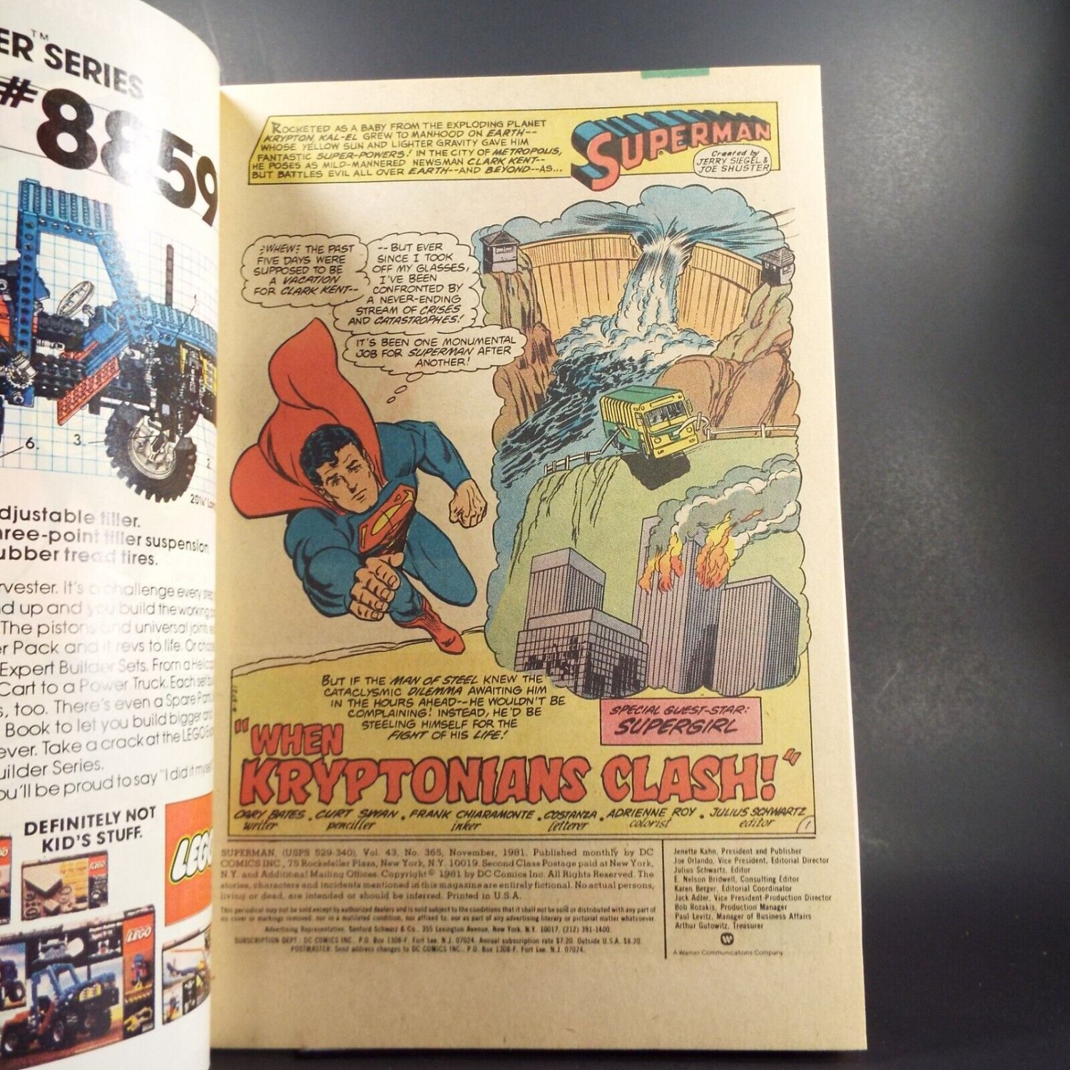 Superman 365 DC Comics November 1981 Supergirl