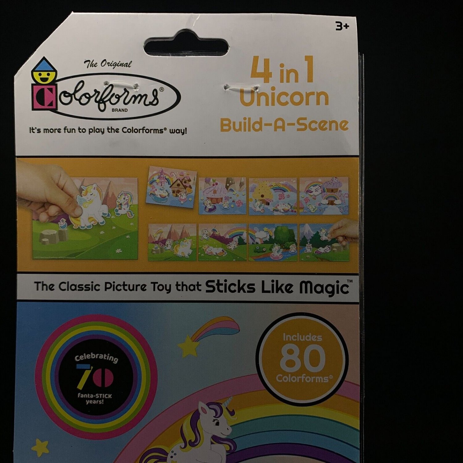 Colorforms 4 in 1 Unicorn Build a Scene Rainbows and Stars