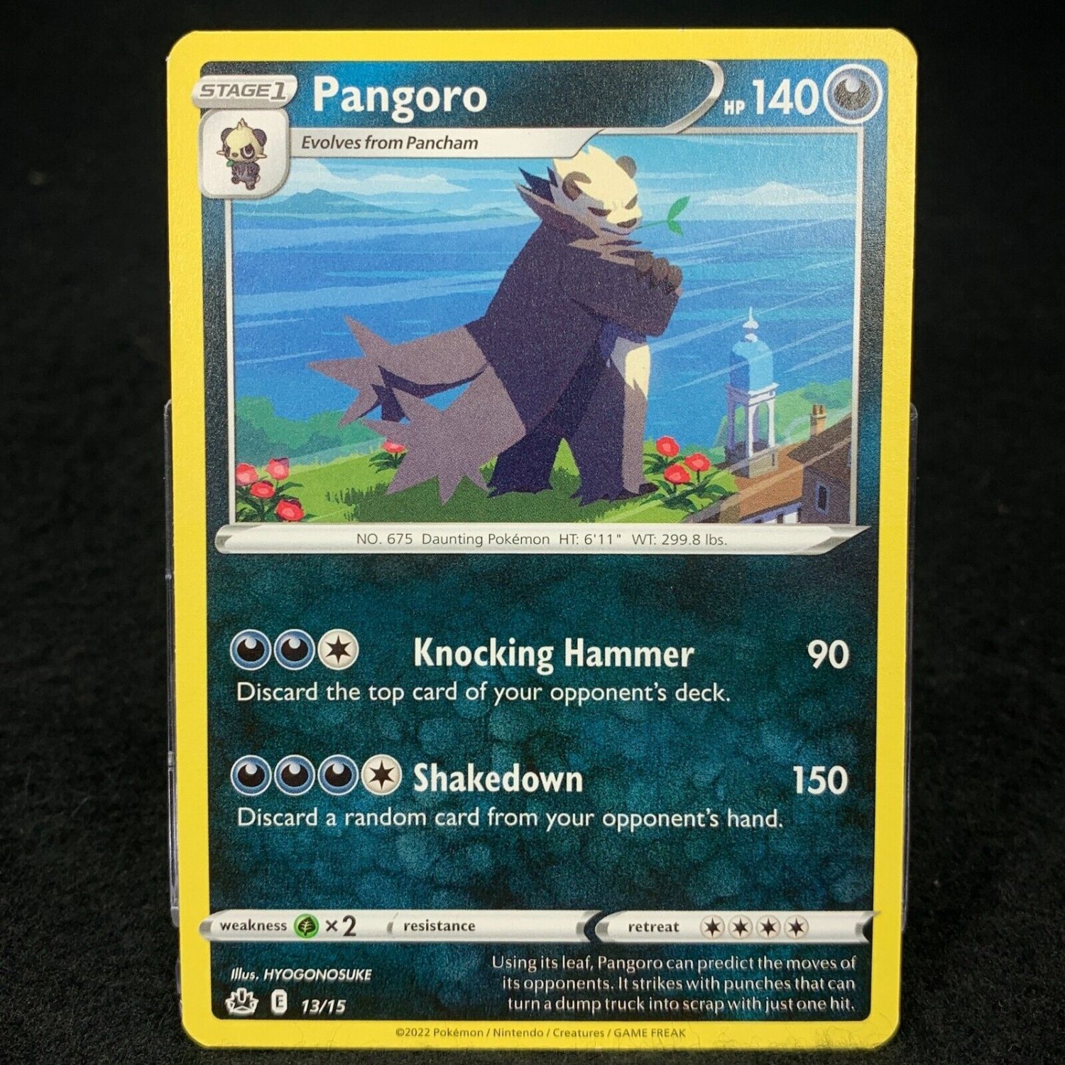 McDonalds Pokemon 2022 Pangoro 13/15 Pack Fresh Card