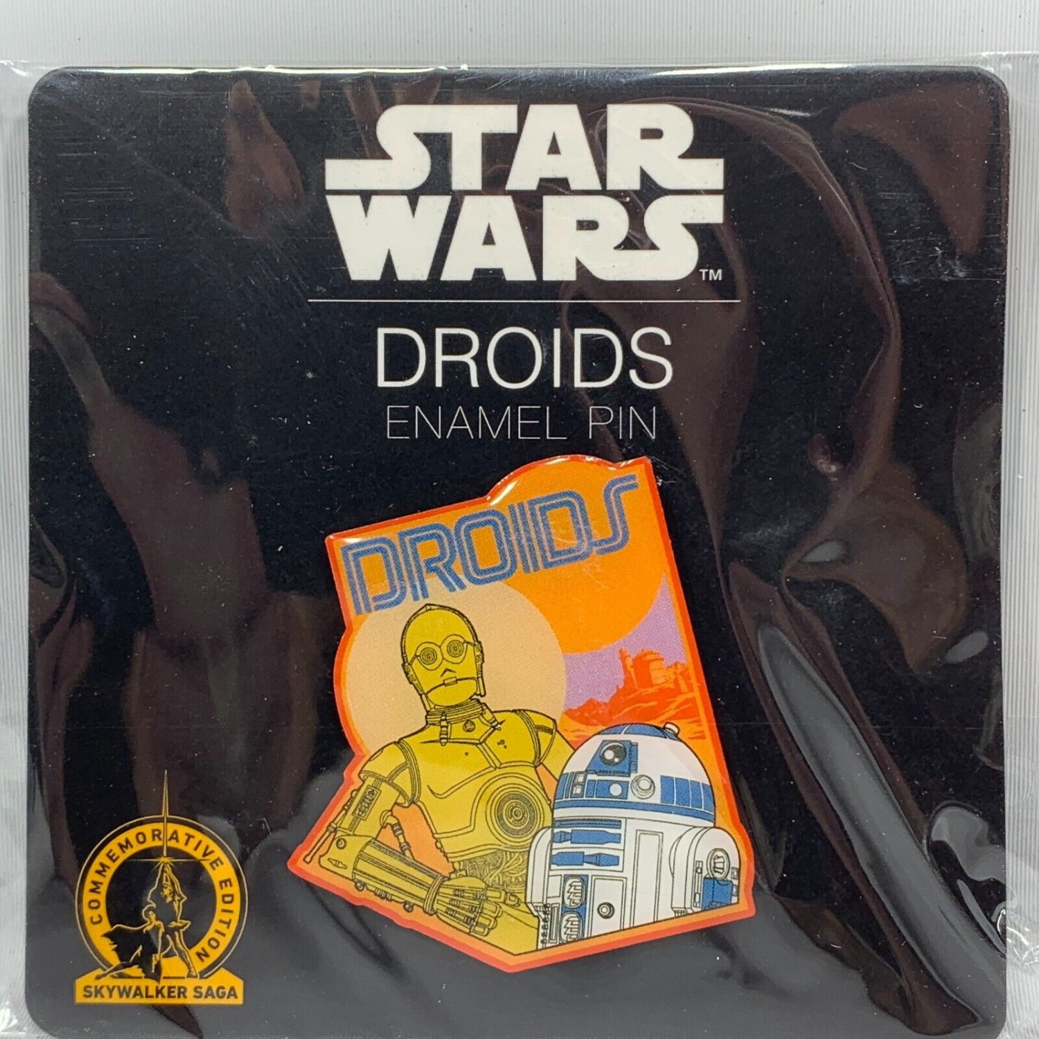 Disney Star Wars Droids Pin Pinback C3PO R2D2 Tatooine