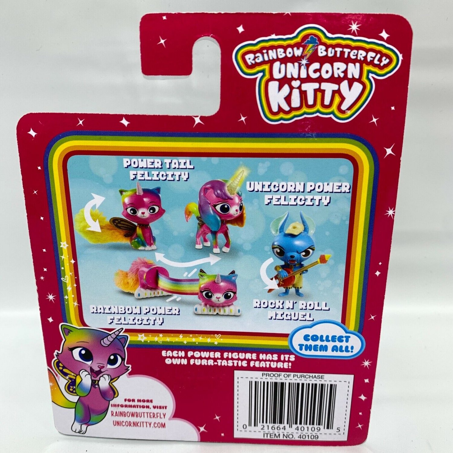 Rainbow Butterfly Unicorn Kitty Light Up Horn Felicity Figure Fairy Cat ...