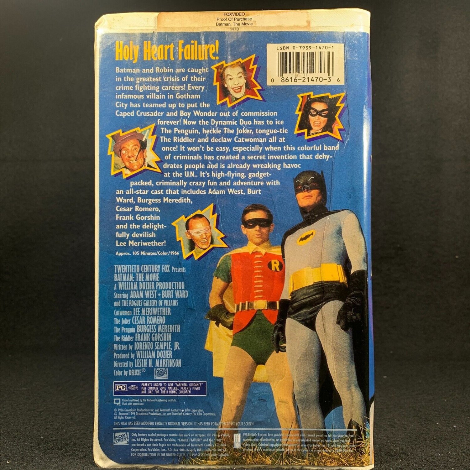 Batman the Movie VHS Family Feature Clamshell
