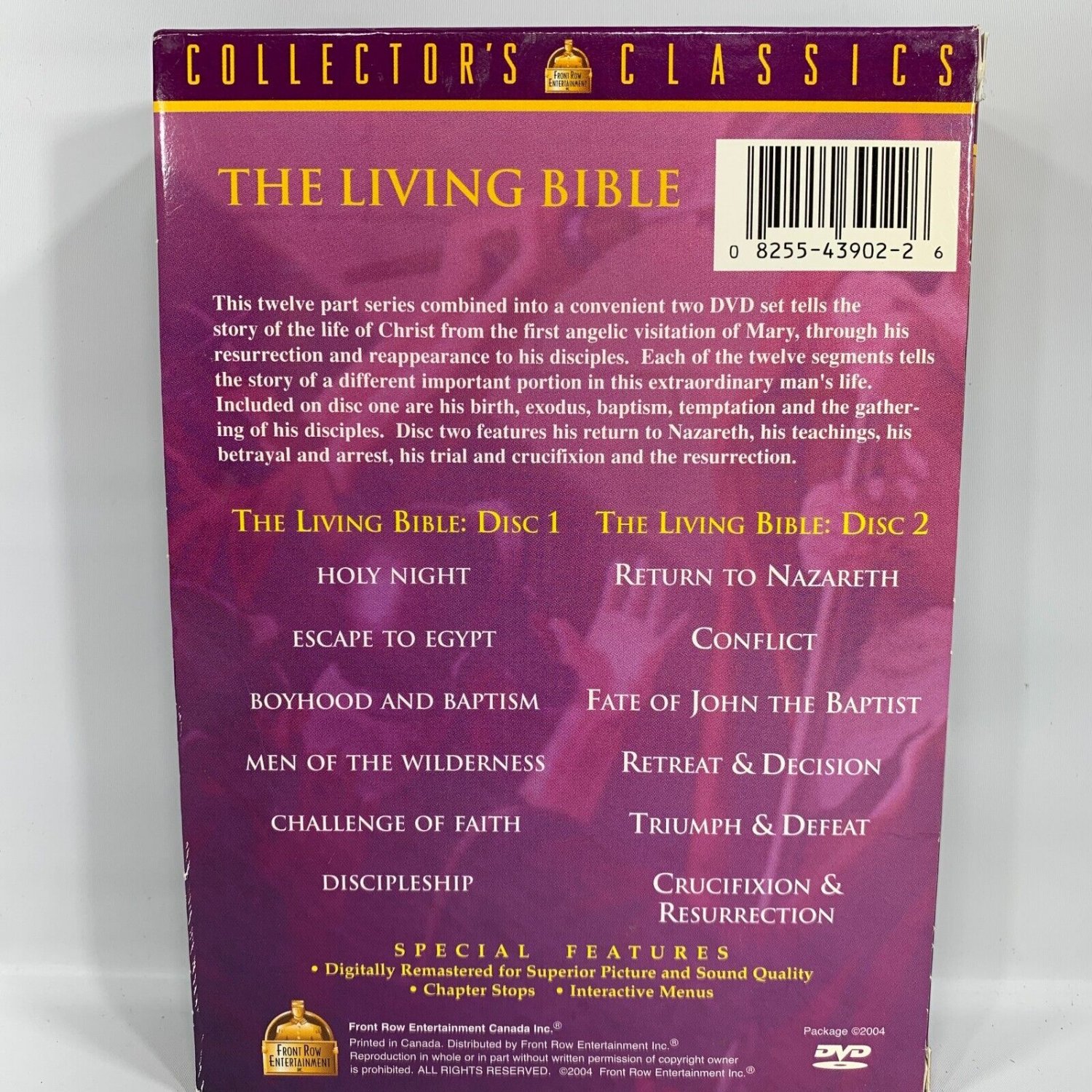 The Living Bible 2 DVD Set Christian Movies Collectors Classics