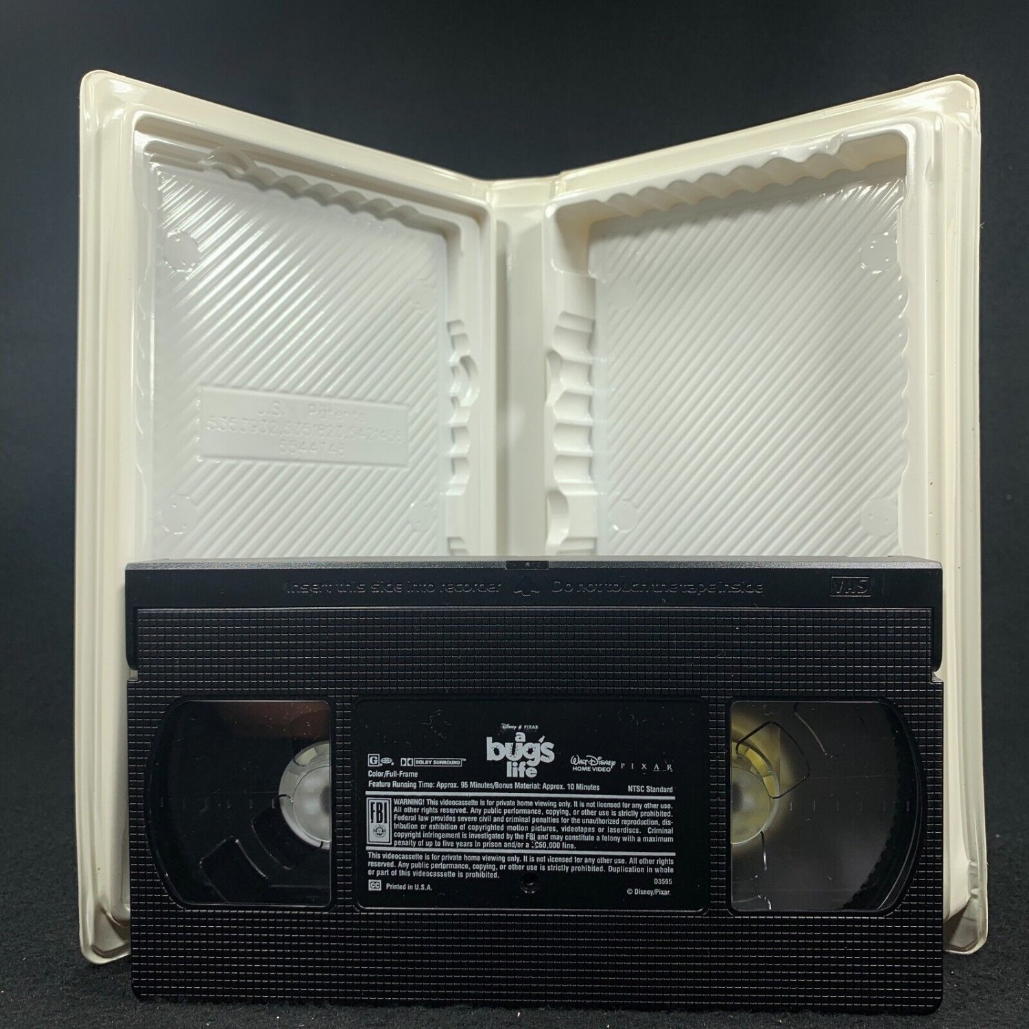 Disney Pixar A Bugs Life VHS Dot Cover Clamshell 1999