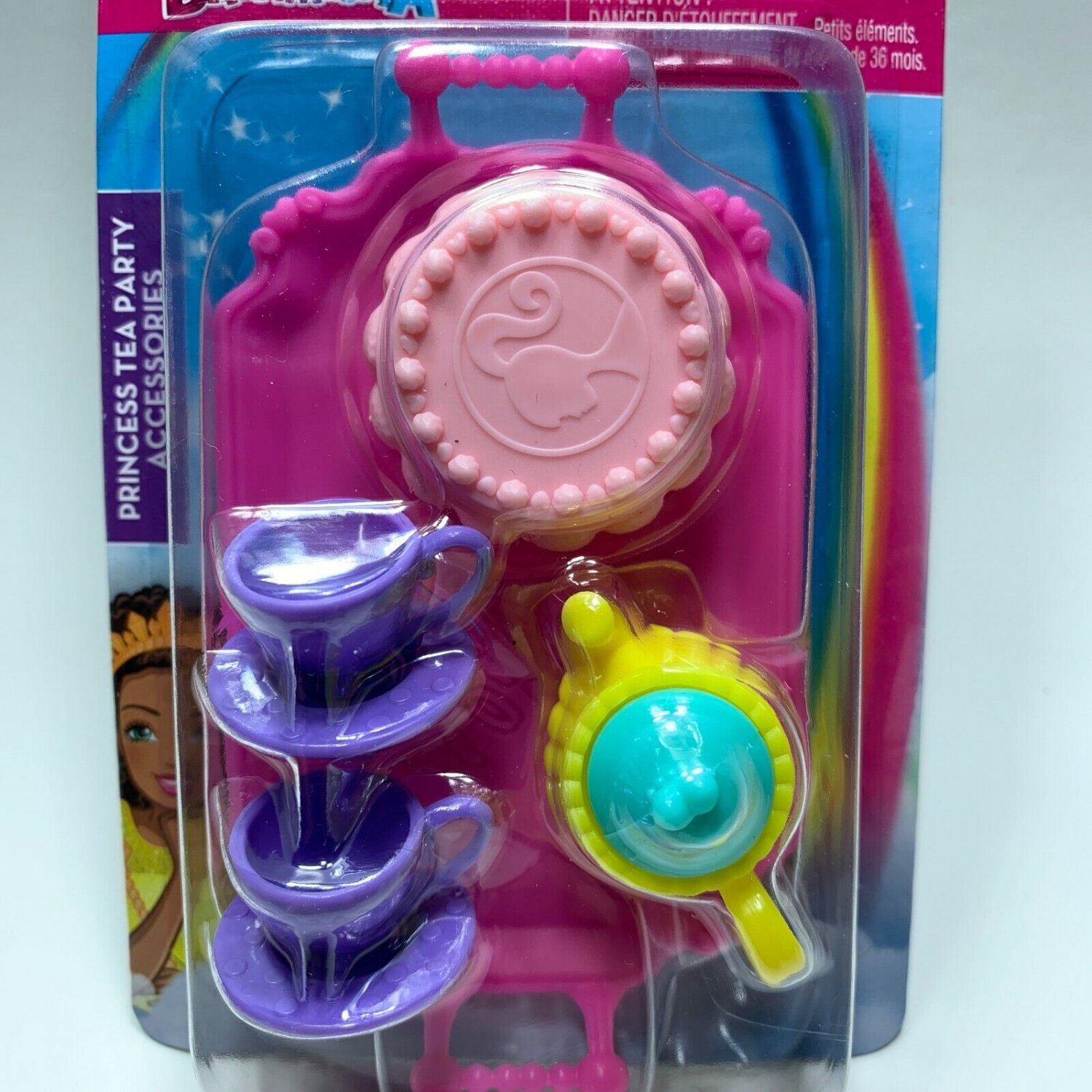 Barbie Dreamtopia Princess Tea Party Accessories Tea Kettle Cups ...