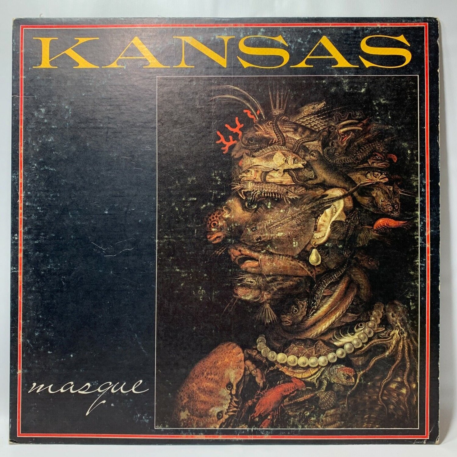 Kansas Masque Vinyl LP 1975 with Lyrics Sleeve CBS Album