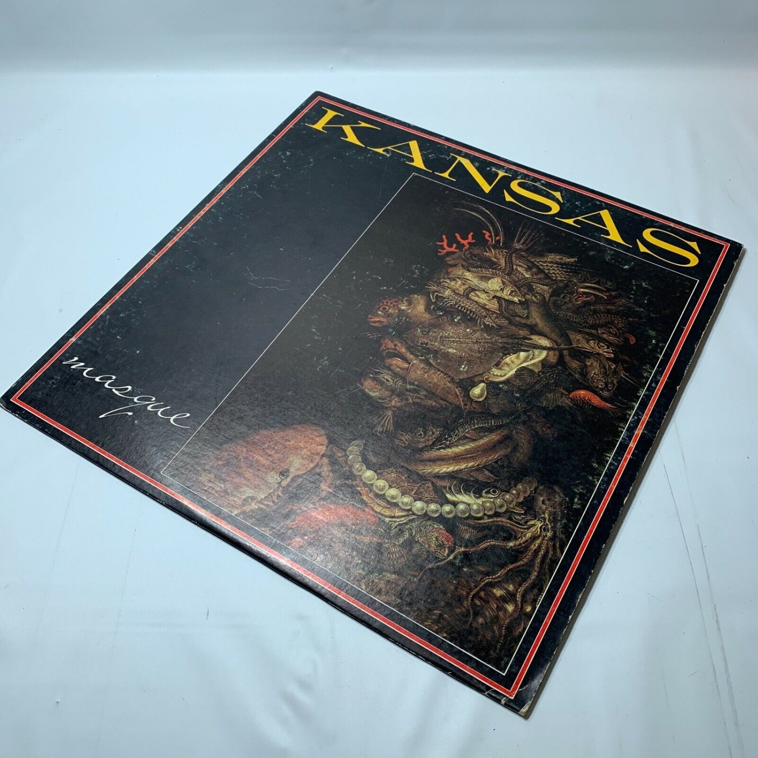 Kansas Masque Vinyl LP 1975 with Lyrics Sleeve CBS Album