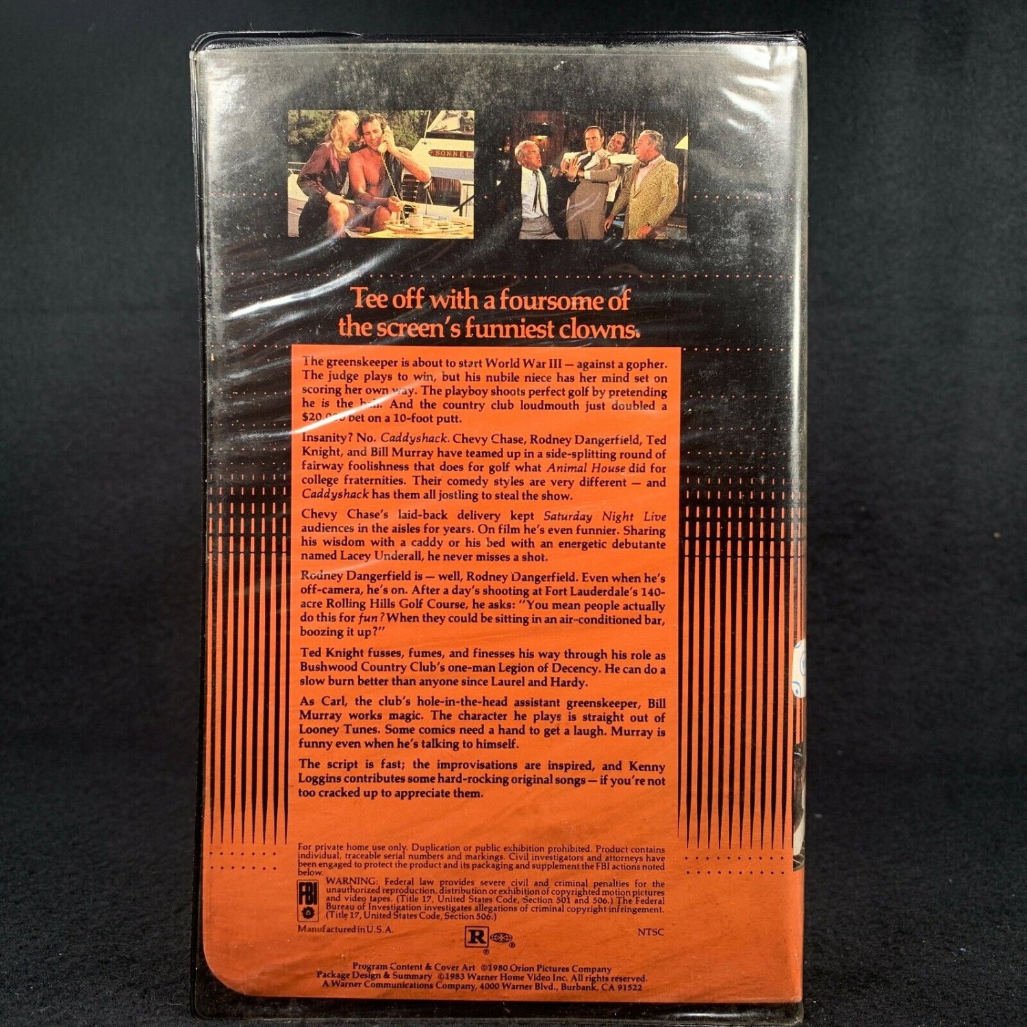 Caddyshack VHS Black Clamshell Warner Home Video 1983 Bill Murray Chevy ...