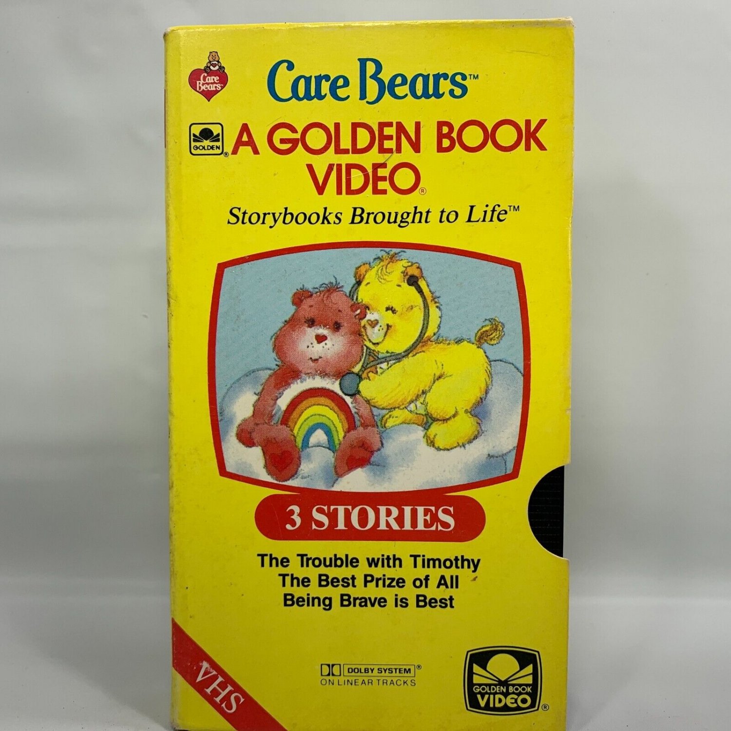 Care Bears Golden Book Video VHS 1986 Cartoon Picturemation 3 Stories