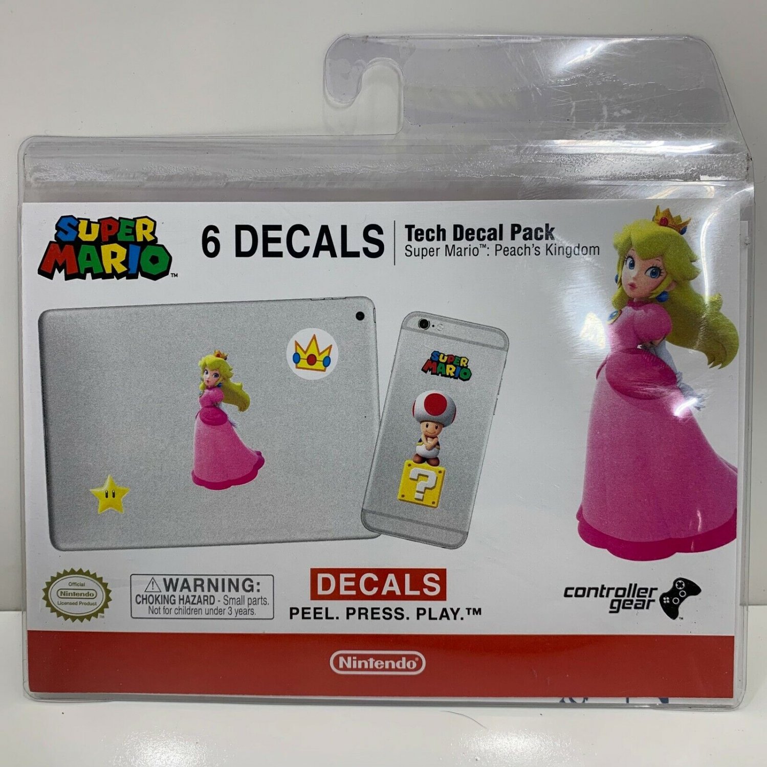 Super Mario Bros Decals Princess Peach Toad 6 Decals Stickers ...