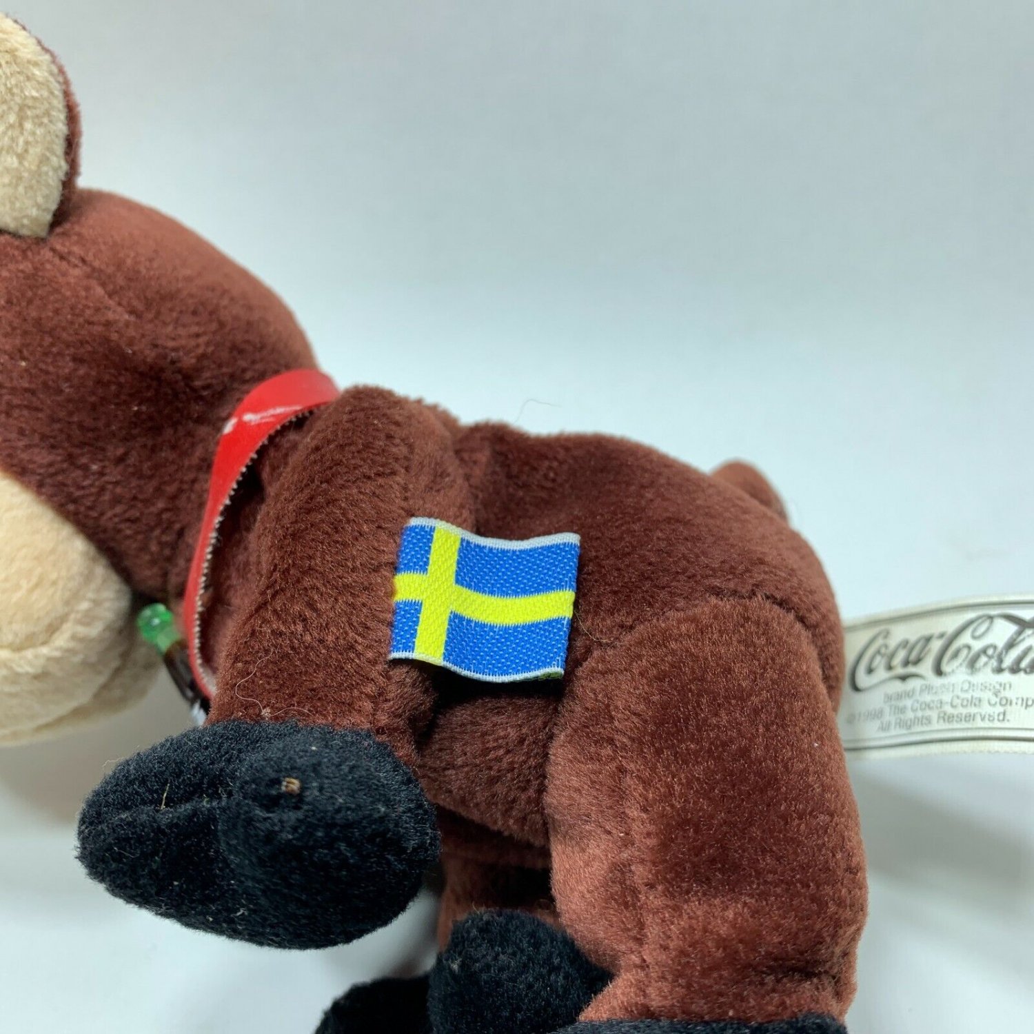 Coca Cola Reindeer Sweden Flag Coke Bottle Plush Plushie Beanie