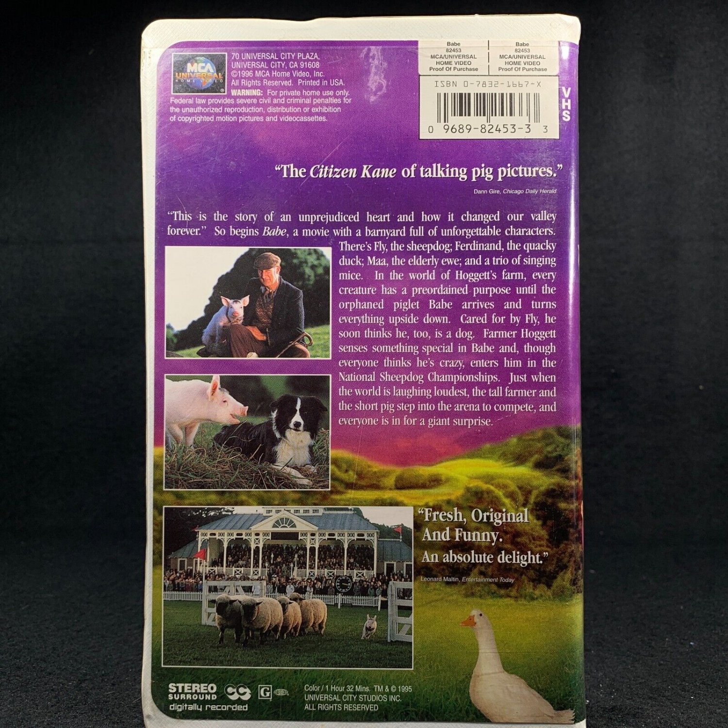 Babe VHS Clamshell Movie 1996 Universal Family Classic