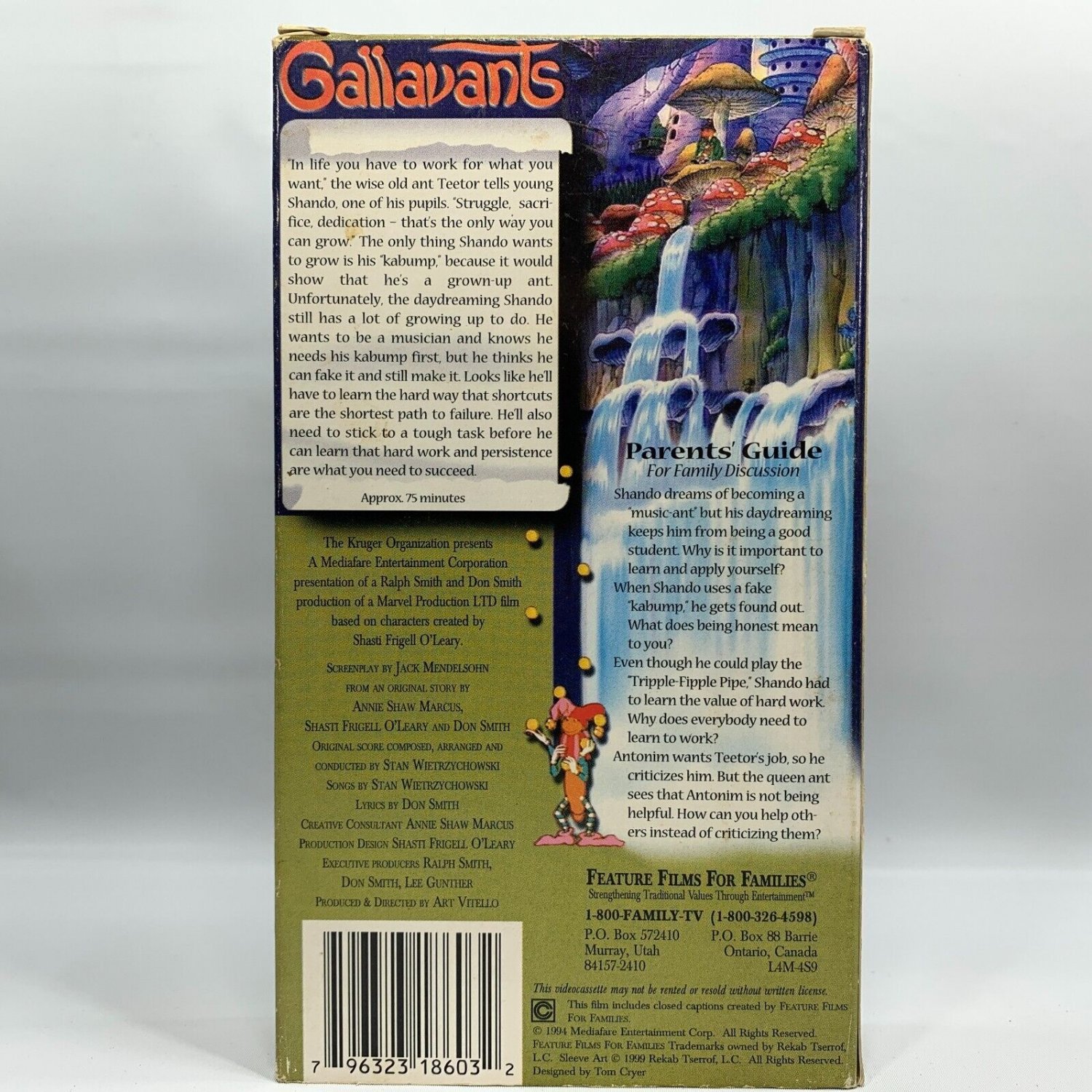 Gallavants Family Cartoon Movie VHS 1999 Feature Films for Families
