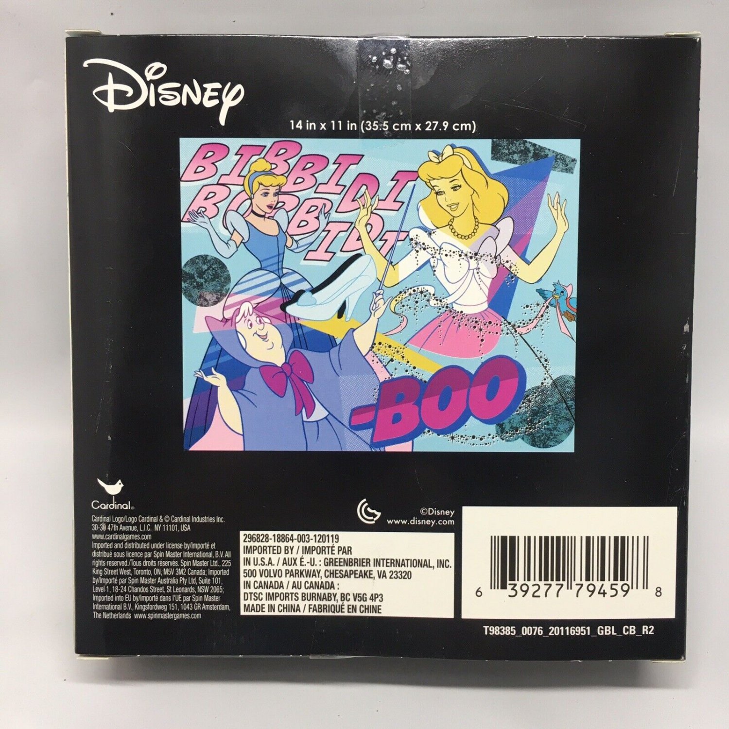 Cardinal Disney Cinderella 500 Piece Puzzle Fairy Godmother Princess