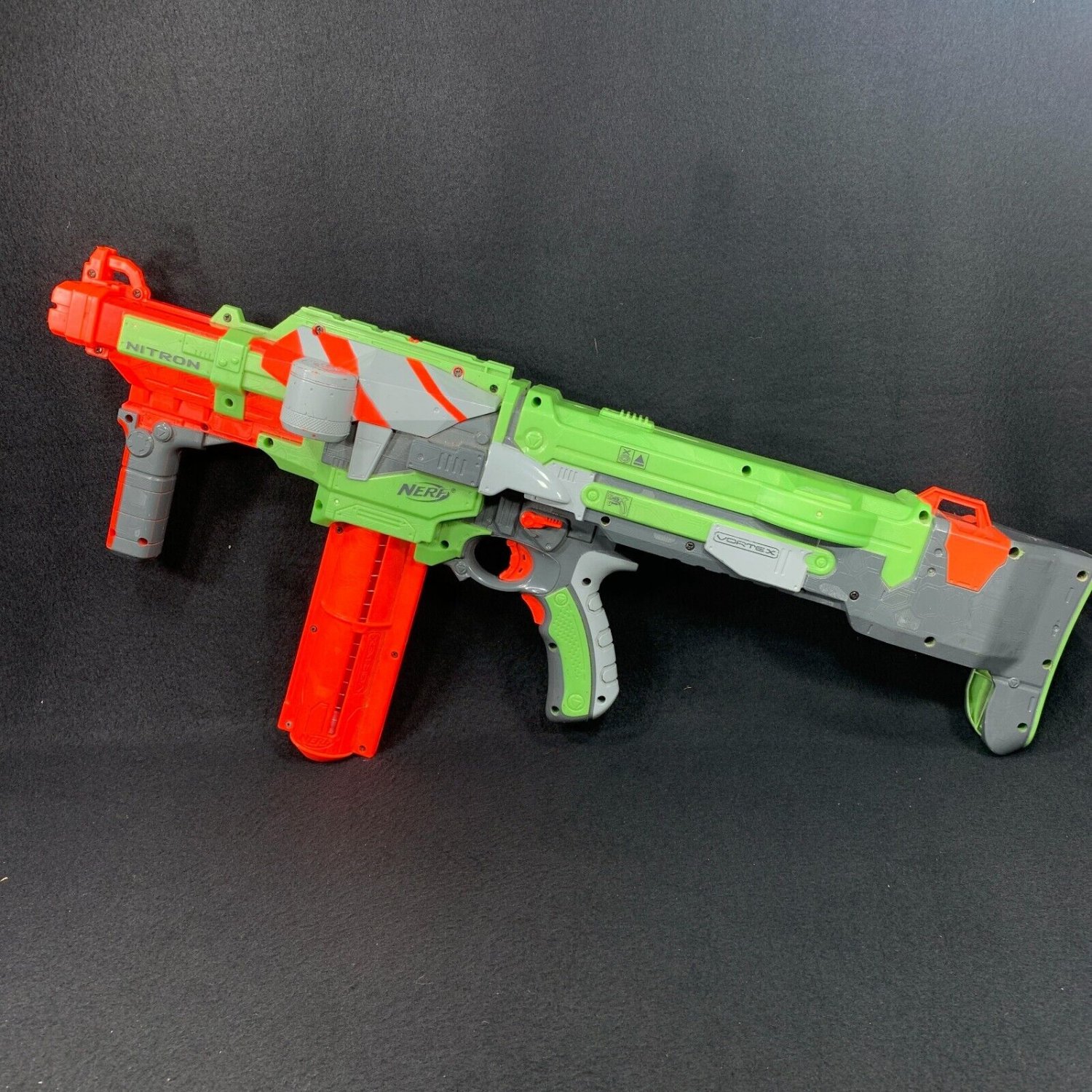 Nerf Vortex Nitron Motorized Foam Disc Gun Blaster Missing Battery Door